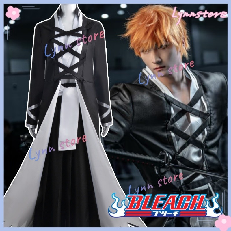 動漫 BLEACH ICHIGO Cosplay Costume ICHIGO KUROSAKI 黑色 Shinigam | 蝦皮購物
