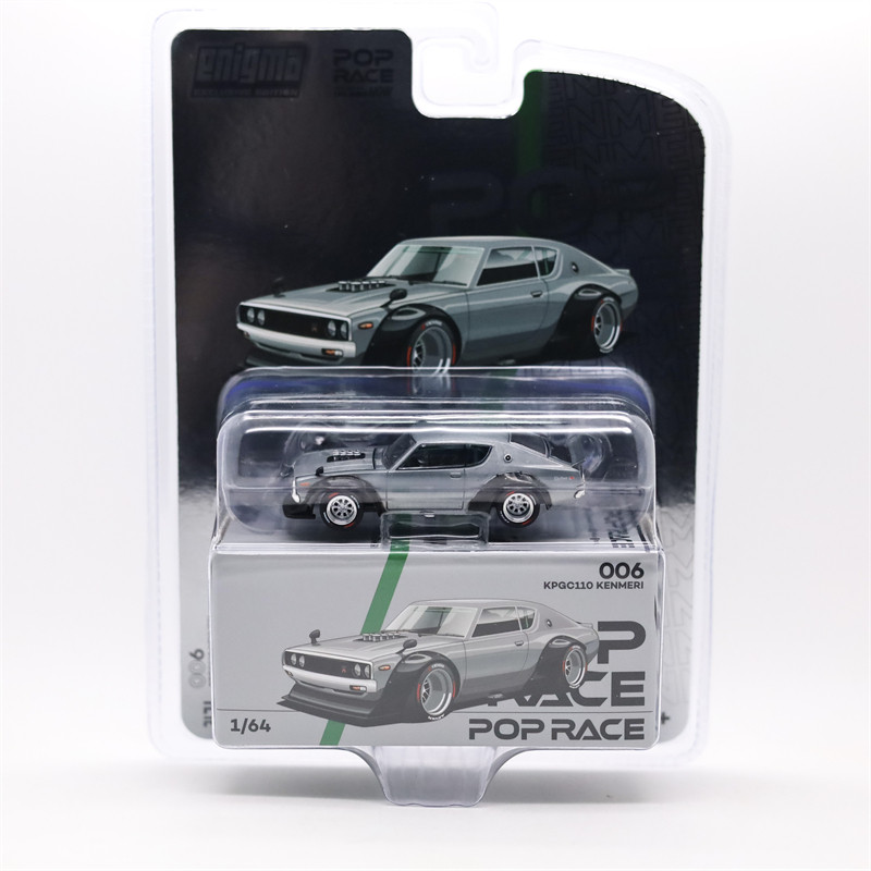 Enigma x Pop Race 1:64 Skyline GT-R KPGC110 Kenmeri V8 Drift | 蝦皮購物