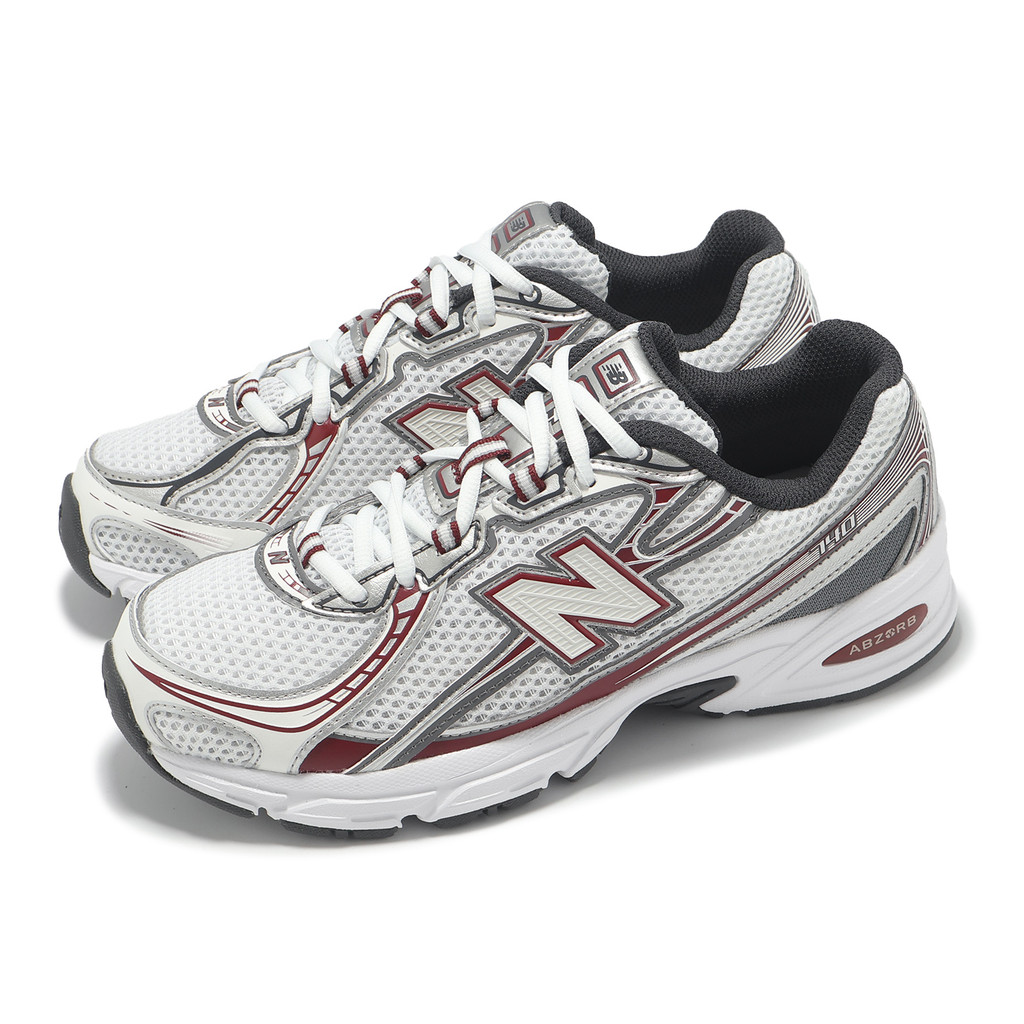 New Balance NB 休閒鞋 740 男鞋 女鞋 銀 紅 復古 拼接 緩衝 NB [ACS] U740RD2-D | 蝦皮購物