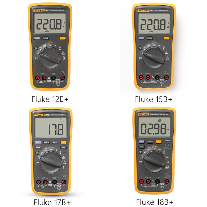 Fluke 15B+ 17B+ 18B+ 12E+ 數字萬用表 DMM AC/DC/R/C 電壓電流測試全新 | 蝦皮購物