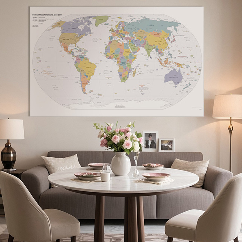 &BEST& 英文地圖系列-World Map-2019,無框教育海報,牆壁裝飾,旅行用品/學習,世界地圖牆壁裝飾 | 蝦皮購物