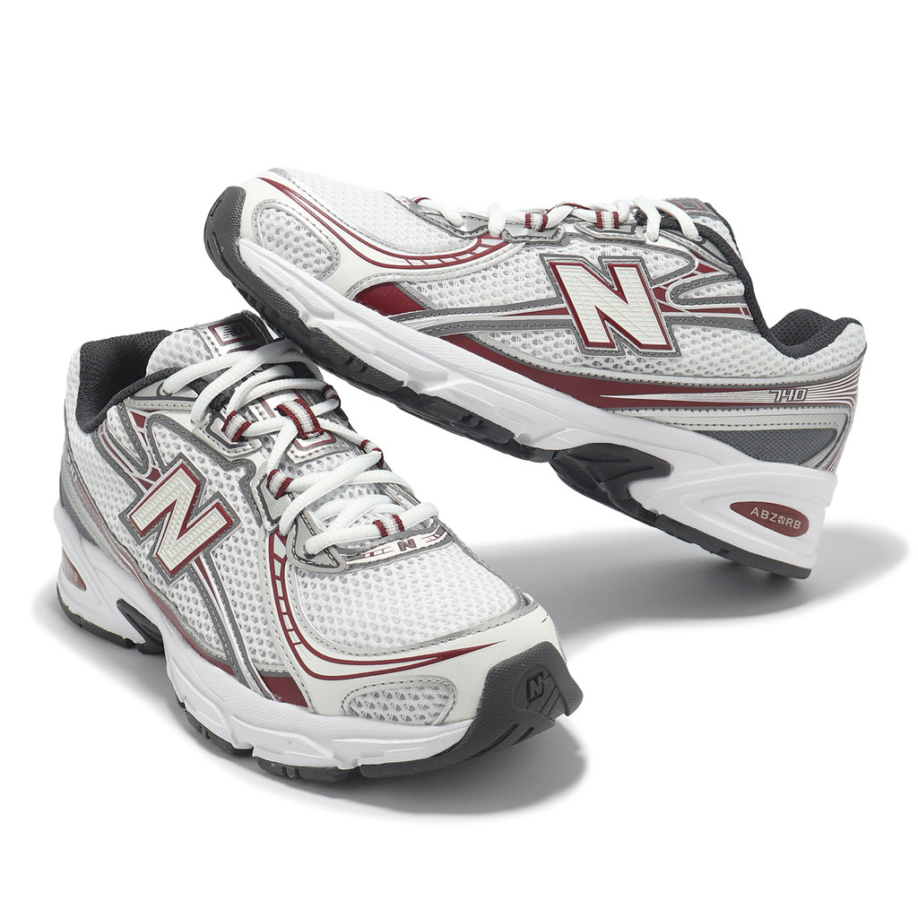 New Balance NB 休閒鞋 740 男鞋 女鞋 銀 紅 復古 拼接 緩衝 NB [ACS] U740RD2-D | 蝦皮購物
