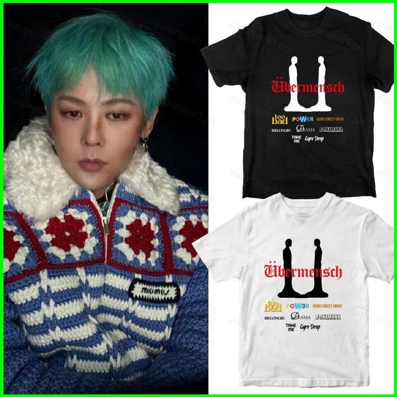 YU1 G-dragon GD T 恤僅正面印刷 BIGBANG TOO BAD Ubermensch kpop 韓國偶 | 蝦皮購物