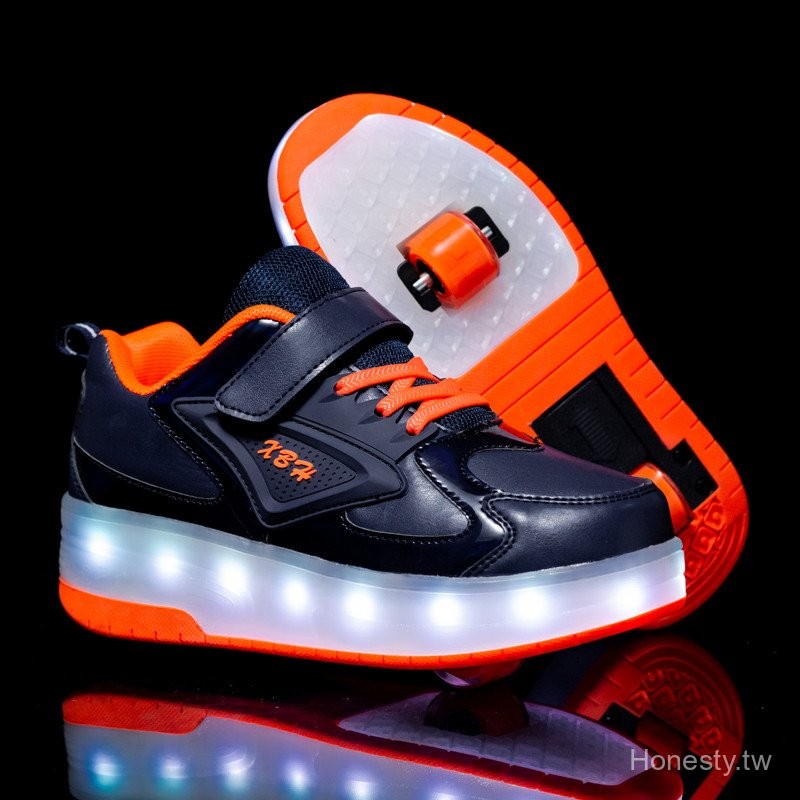 高品質女式拖輪 Kasut Roda 4 Tayar 可充電 LED 鞋輪滑輪鞋 HU0P | 蝦皮購物