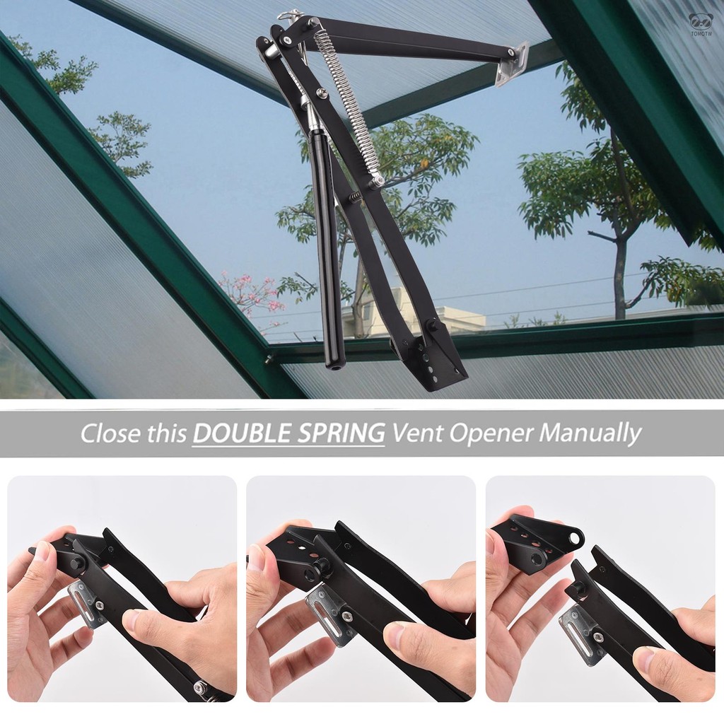 黑色HX-T319 太陽能熱敏溫度控制器 雙彈簧溫室自動開窗器 | 蝦皮購物