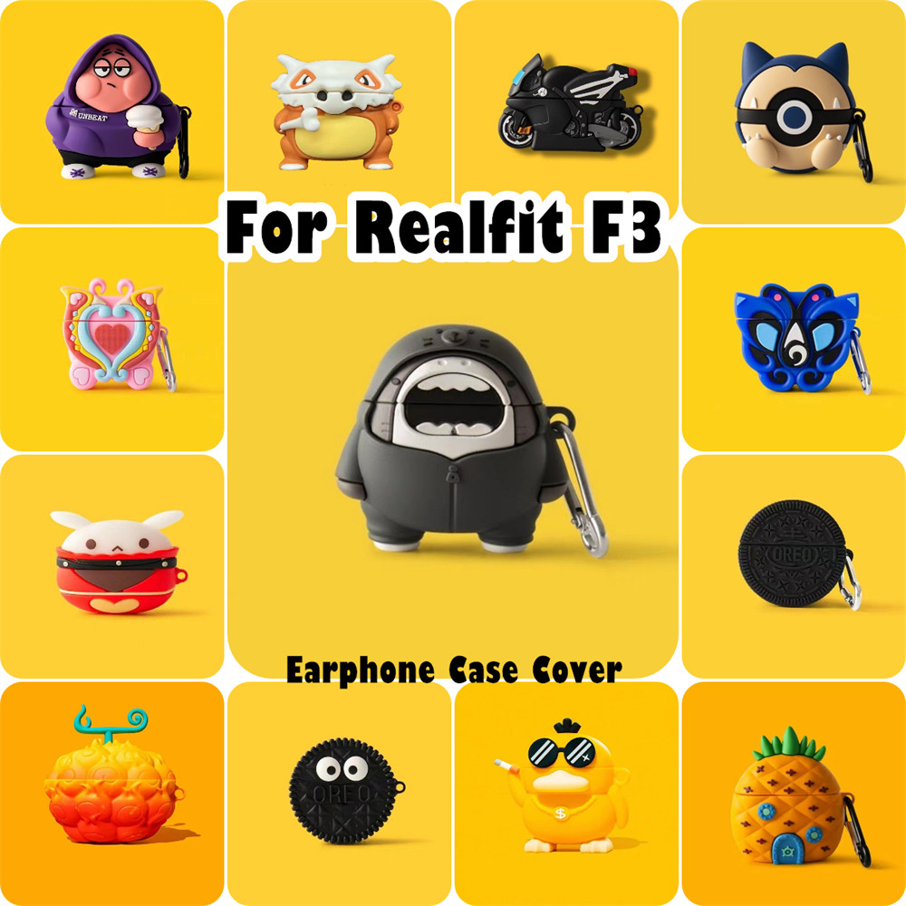 【Case Home】適用於 Realfit F3 Case 外殼軟矽膠時尚可愛卡通耳機套 NO.2 | 蝦皮購物