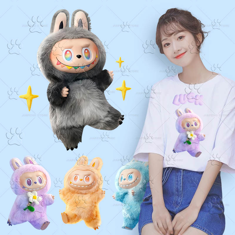 2025 年 Monsters LABUBUBU3.0 系列乙烯基臉娃娃 Labubu Iron on Patches | 蝦皮購物