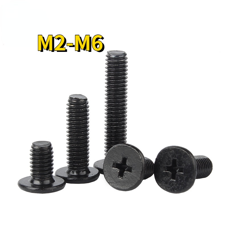 【XJK】304不鏽鋼黑色十字扁平頭螺絲 CM電腦機螺釘 大平頭薄頭螺絲 M2 M3 M4 M5 M6 | 蝦皮購物