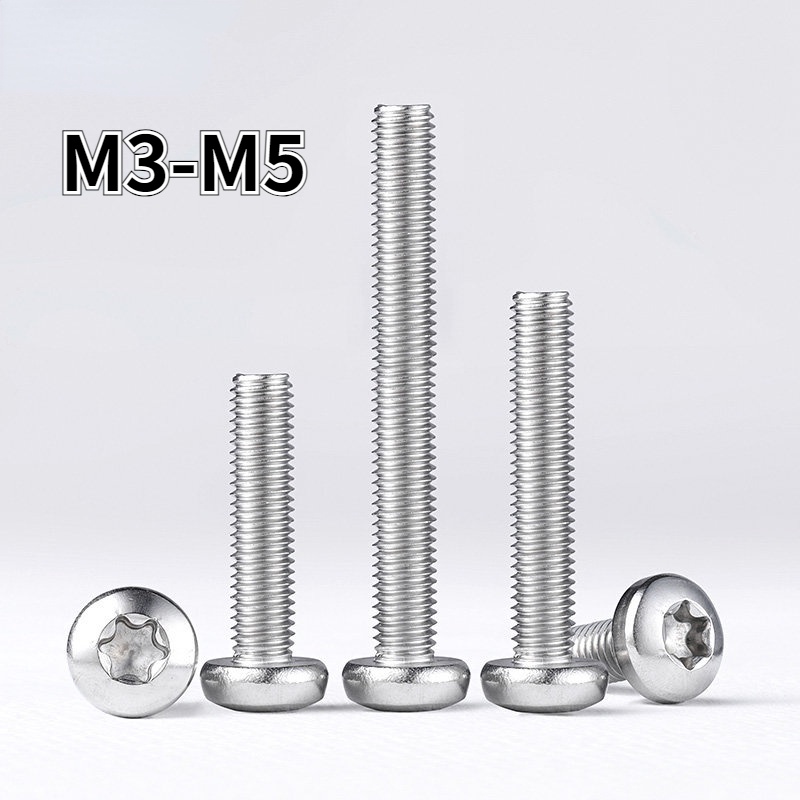 【XJK】 304不鏽鋼梅花防盜螺絲 圓頭螺釘不帶針帶柱芯盤頭螺栓 M2 M3 M4 M5 | 蝦皮購物