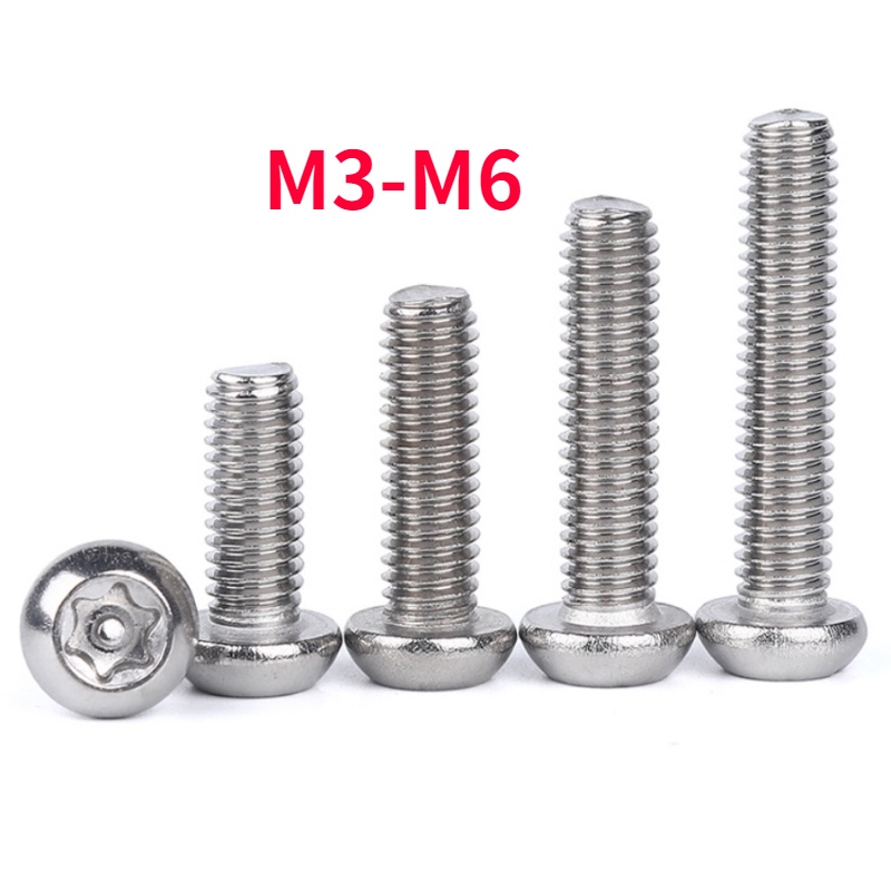 【XJK】SUS304梅花防盜螺絲 圓頭螺釘帶柱芯螺栓 圓頭梅花防拆螺絲 M3 M4 M5 M6 | 蝦皮購物