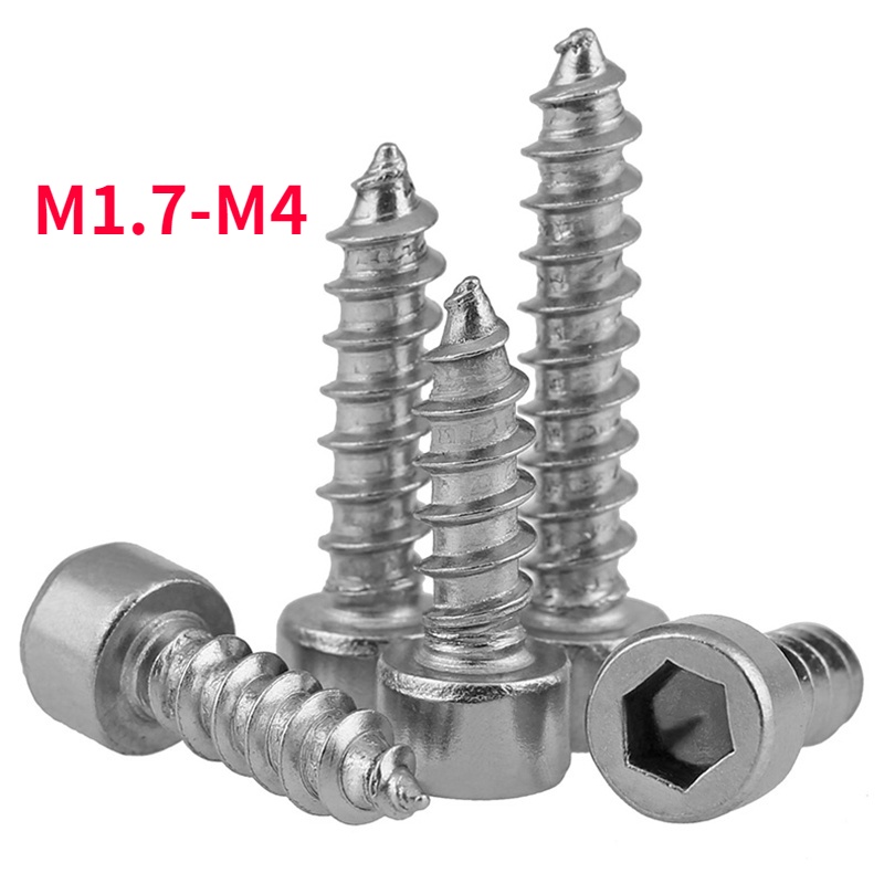 【XJK】304不鏽鋼內六角自攻螺絲 小螺釘 音箱音響喇叭自攻絲 M1.7 M2 M2.3 M2.5 M3 M3.5 M | 蝦皮購物