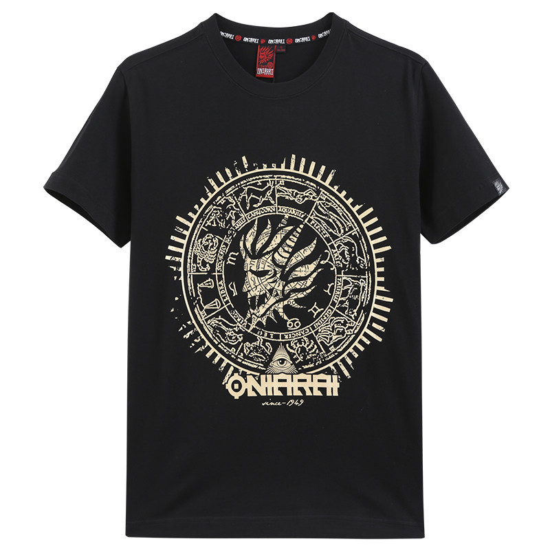 ONIARAI/鬼洗純棉春夏鬼頭印花男士圓領短袖T恤現貨 | 蝦皮購物