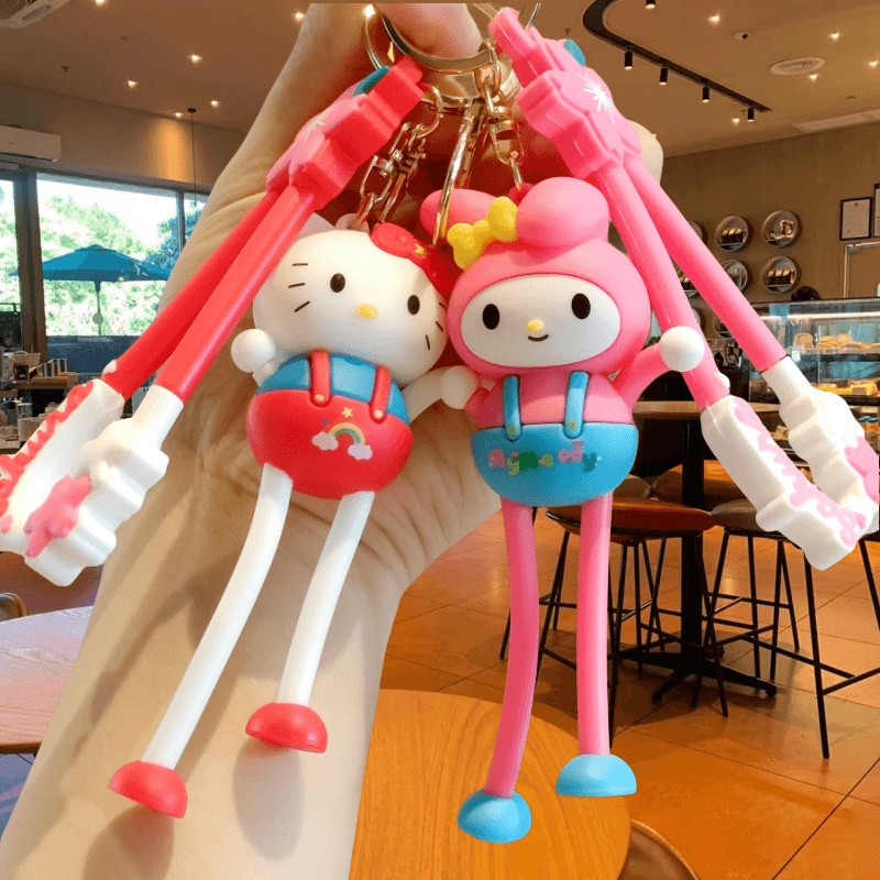 【快速出貨】新款三麗鷗庫洛米可拉伸鑰匙扣弔飾 可愛少女閨蜜款書包掛件 汽車鑰匙鏈弔飾 解壓拉伸鑰匙圈掛飾 | 蝦皮購物