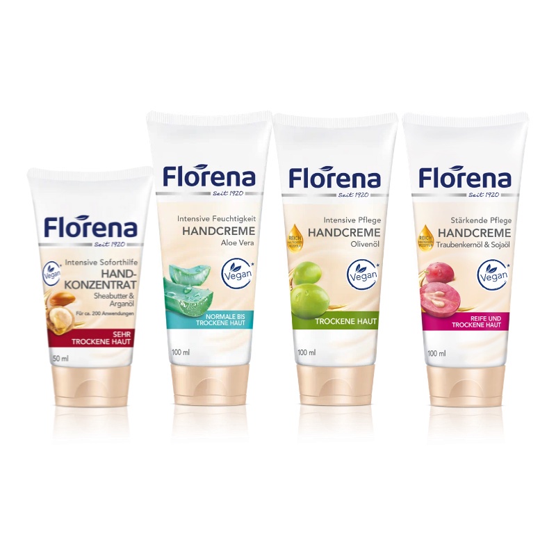 德國 Florena 護手霜系列 50ml/ 100ml 蘆薈 葡萄籽 橄欖 乳木果油 手部 保養 滋潤 保濕 溫和 | 蝦皮購物