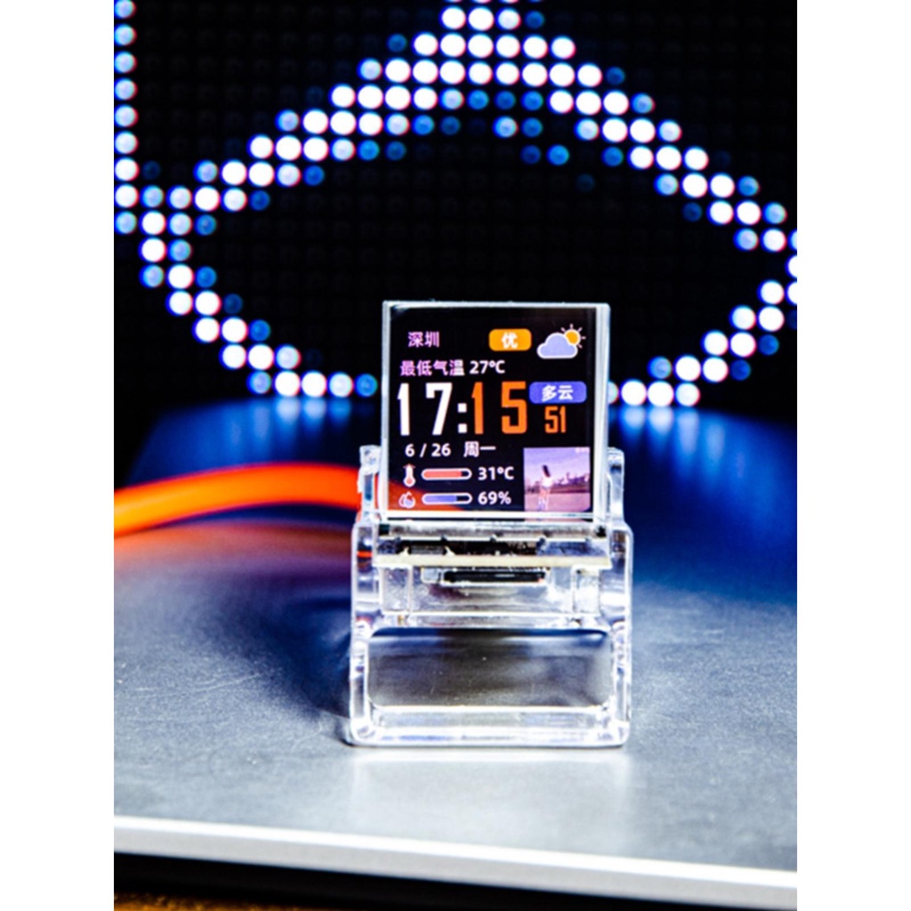 【現貨直髮】稚暉君HoloCubic透明小電視時鐘桌面擺件男女朋友潮玩禮物稜鏡 | 蝦皮購物