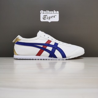 帆布凝膠墊經典休閒跑步 itsuka Tiger Mexico 66 男/女鞋白/藍老虎 | 蝦皮購物