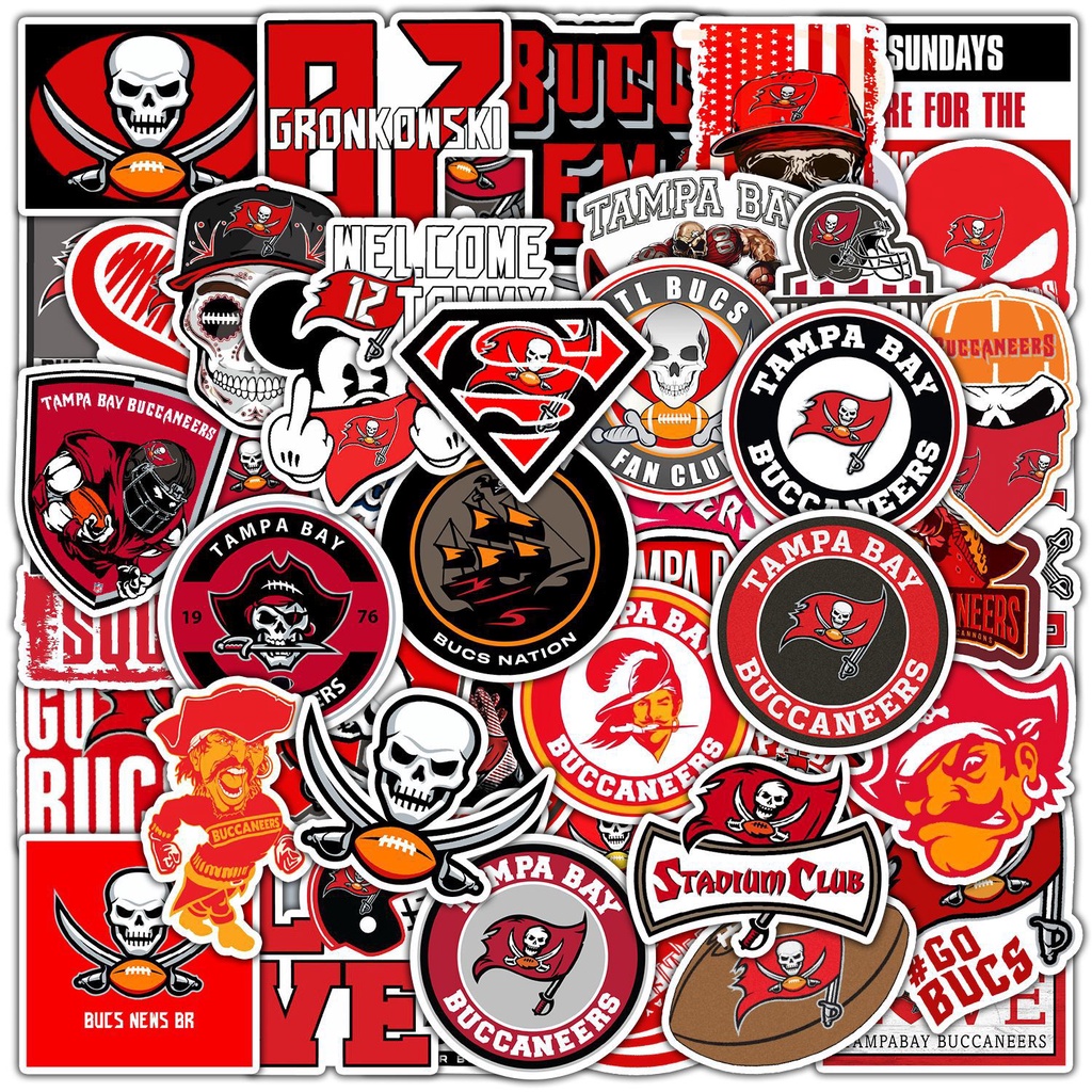 50 件 NFL Team Tampa Bay Buccaneers 防水 PVC 貼紙 | 蝦皮購物