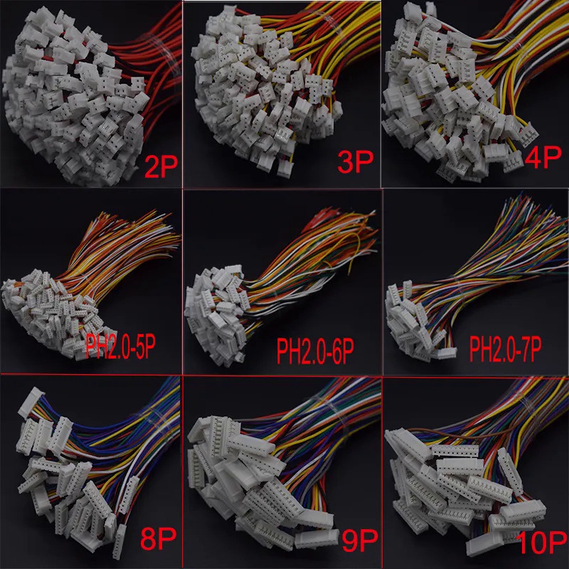10pcs Mini Micro JST PH 2.0 公連接器 2/3/4/5/6/7/8/9/10 針方式插頭端子線 | 蝦皮購物