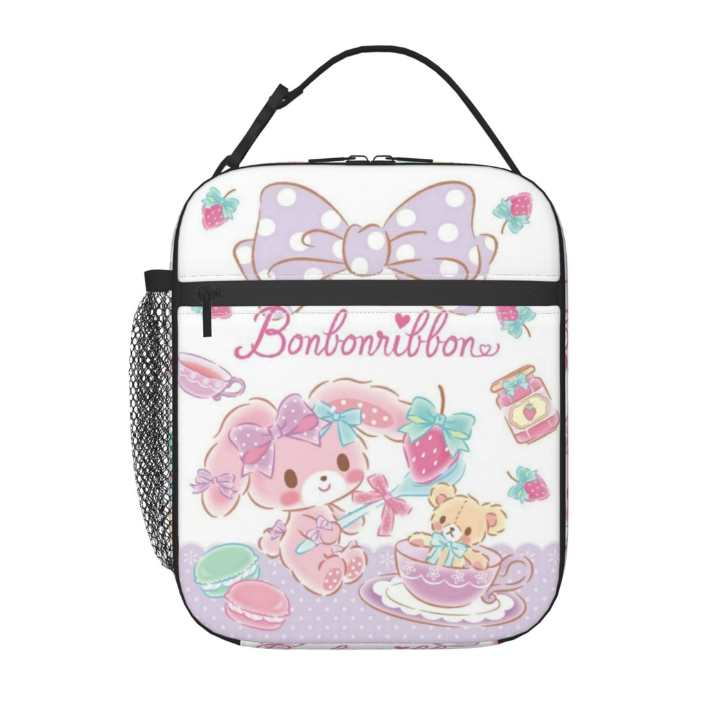 三麗鷗 Sanrio Bonbonribbon 便攜式手持式絕緣午餐袋中性可重複使用絕緣冷藏午餐袋 | 蝦皮購物