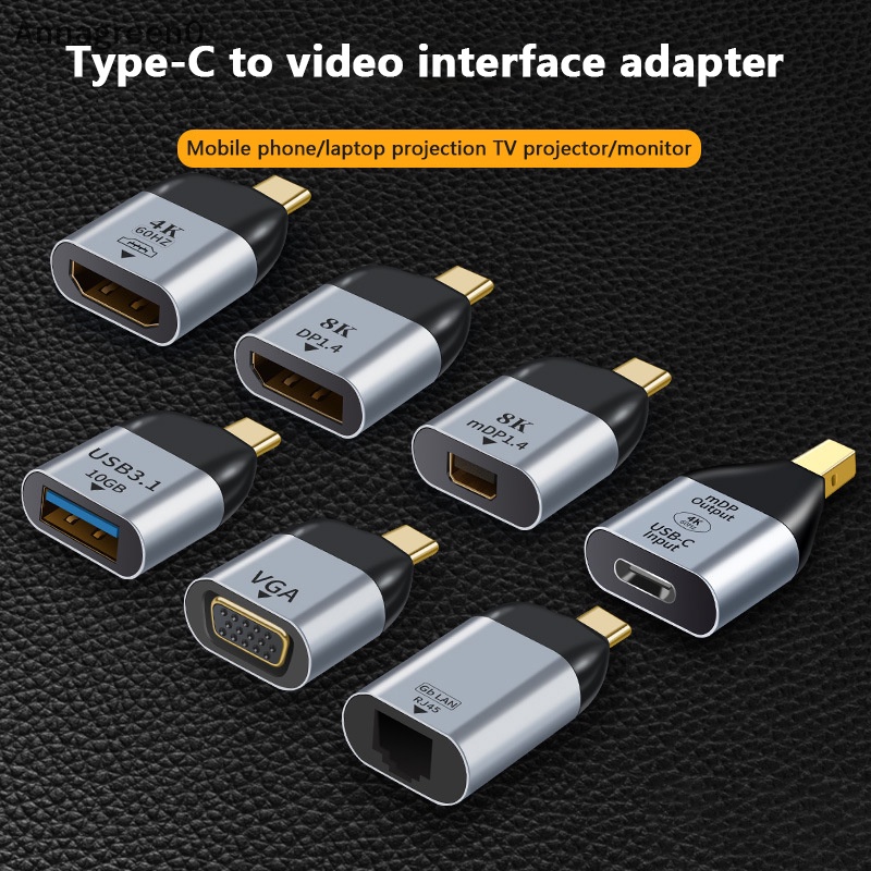 Anna USB C 轉 DP/Mini DP/VGA/RJ45/-兼容適配器 USB C 型 8K/4K/1080P | 蝦皮購物