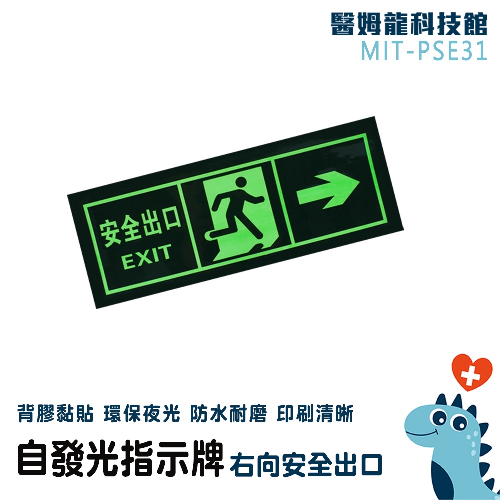 【醫姆龍】無需電源 疏散應急 消防標識牌 緊急出口門 逃生指示牌 提示牌 MIT-PSE31 逃生指示燈 樓梯指示 | 蝦皮購物