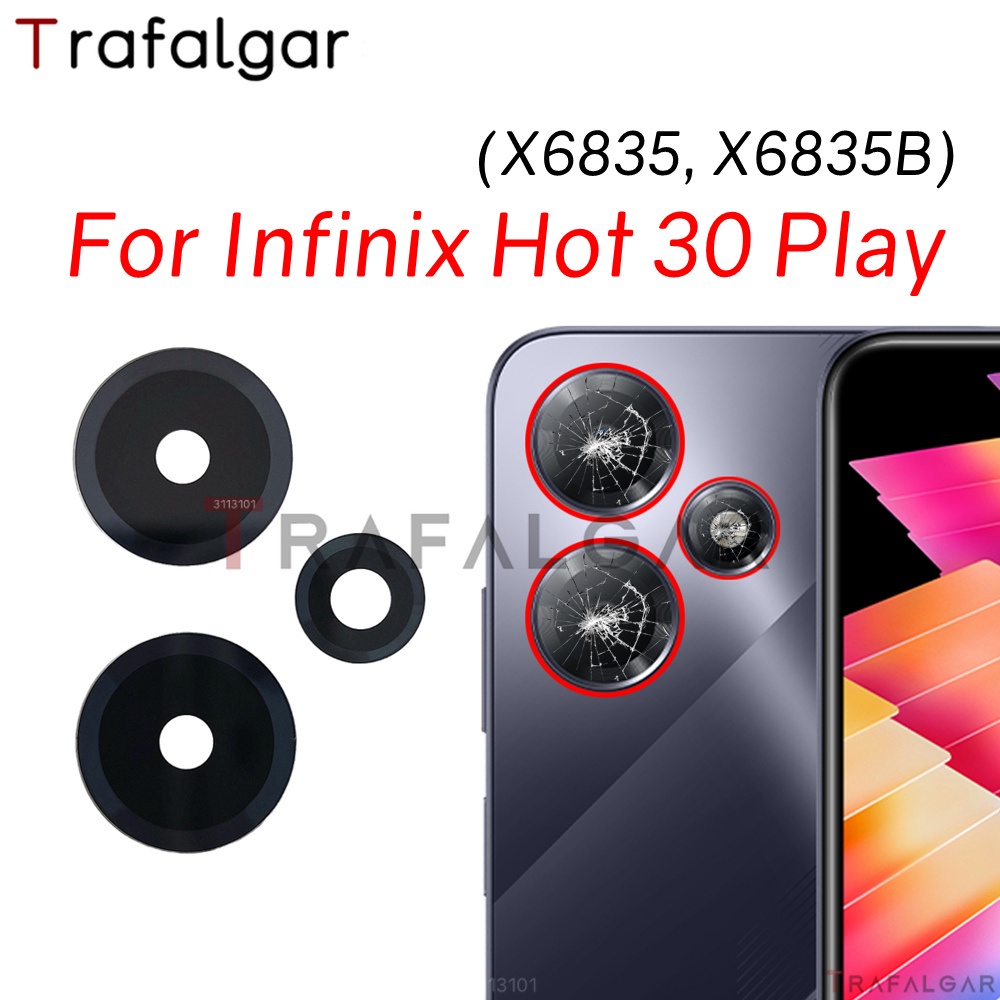Infinix Hot 30 Play NFC X6835 X6835B 後置攝像頭玻璃鏡頭更換帶不干膠貼紙 | 蝦皮購物