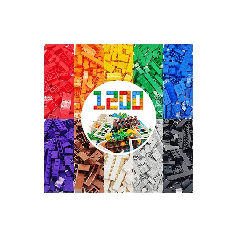 WYSWYG 1200 块经典积木 与主流品牌积木完全兼容 经典基本积木玩具 10 种颜色 14 种形状 适用于 6 岁 | 蝦皮購物