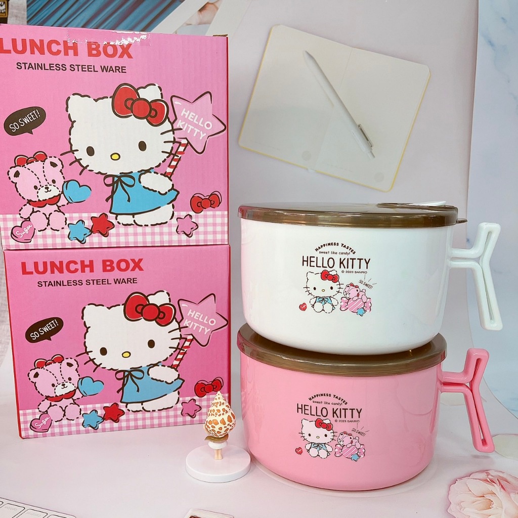 KT不鏽鋼泡麵碗1300ml 正版授權 304不鏽鋼 hello kitty泡麵碗 三麗鷗不鏽鋼泡麵碗 chun | 蝦皮購物