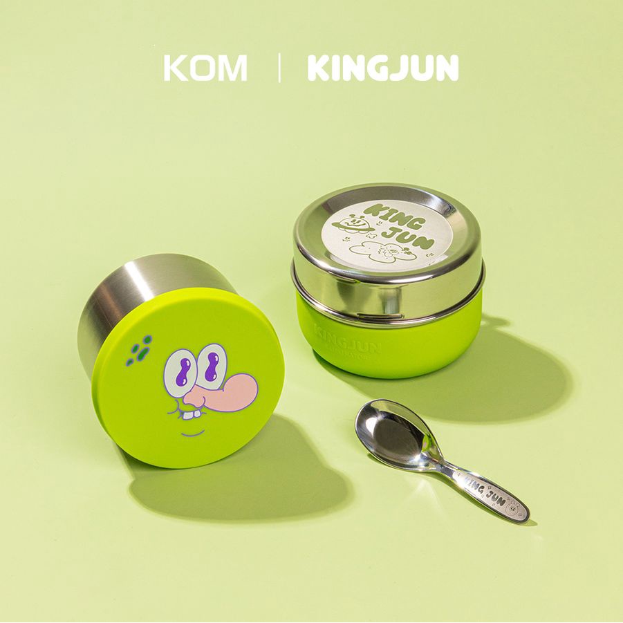 KOM x KINGJUN聯名款可微波不鏽鋼便當盒/ BT/ 綠 eslite誠品 | 蝦皮購物