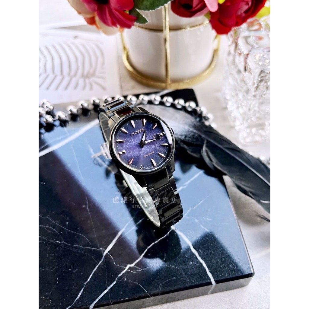 CITIZEN 星辰 Eco-Drive 系列 紫夜星河限定版女錶 EW2595-81X 公司貨 情人節推薦 | 蝦皮購物