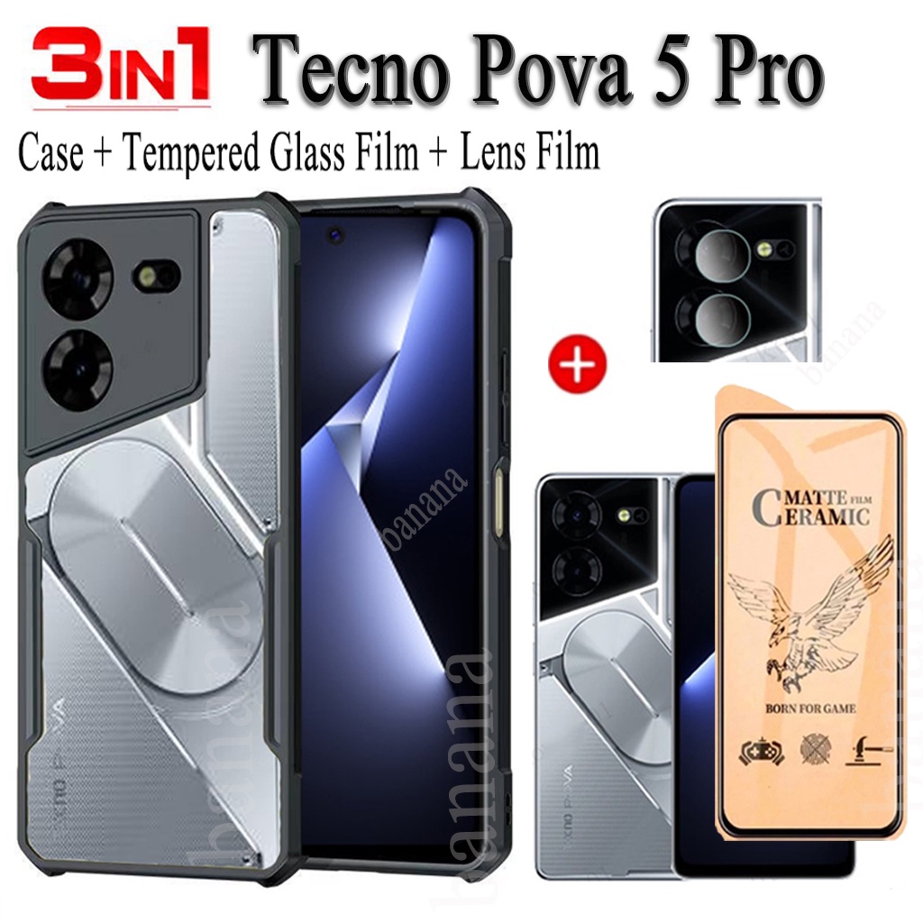 Tecno Pova 5 Pro Pova 5 透明亞克力防震矽膠套適用於 Tecno Pova 5Pro Pova5 | 蝦皮購物