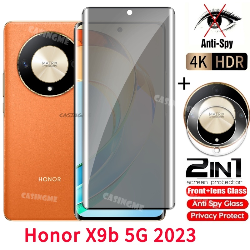 Honor X9b X 9a 4g 5g 2023 私人鋼化玻璃防間諜全面屏保護膜 Honor X9b X9 X 9b 蝦皮購物
