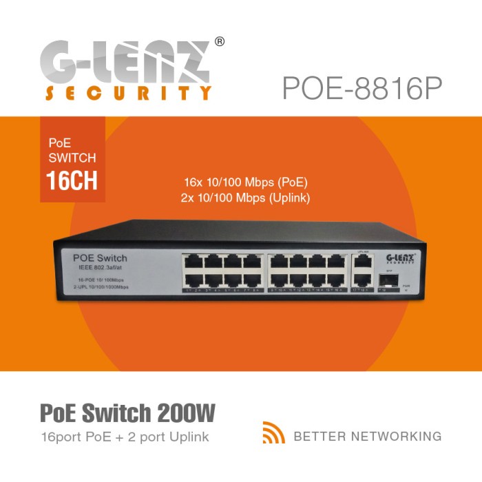 Glenz 交換機 POE 16 端口 POE 交換機 16 香奈兒 | 蝦皮購物