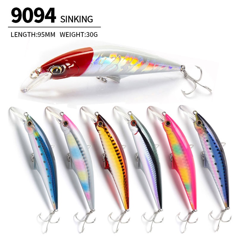 【大魚】路亞米諾 仿生魚餌 超遠投米諾 重心轉移 死飛系統 路亞餌 遠投米諾 沉水米諾 95mm/30g 顫泳米諾 假餌 | 蝦皮購物