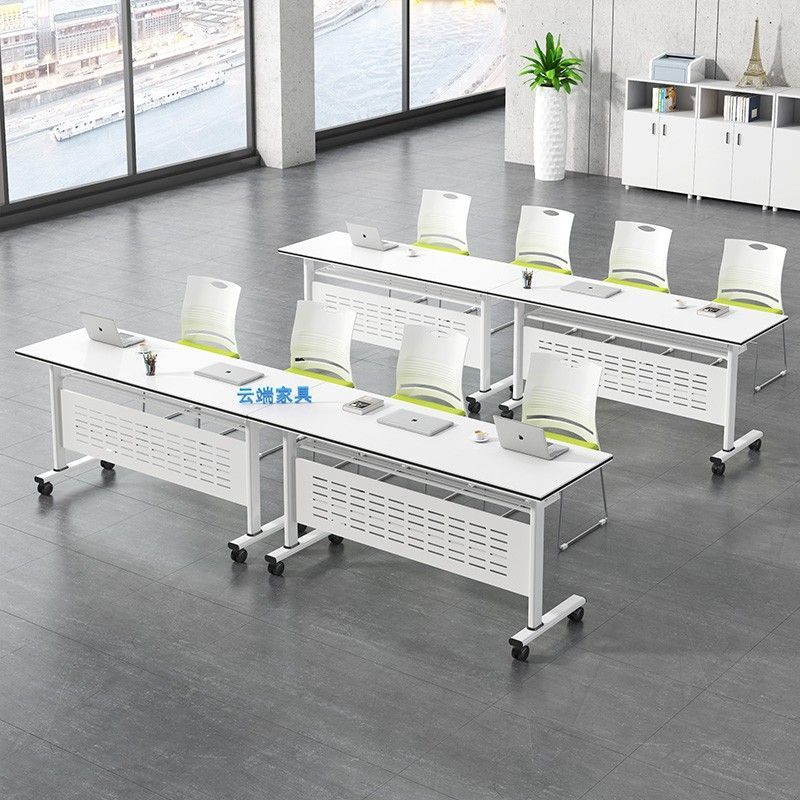 【熱銷 折疊會議桌】辦公桌 折疊長條桌培訓職員桌移動辦公桌會議桌多功能課桌椅培訓桌椅組合 培訓桌 折疊桌 木桌YPH | 蝦皮購物