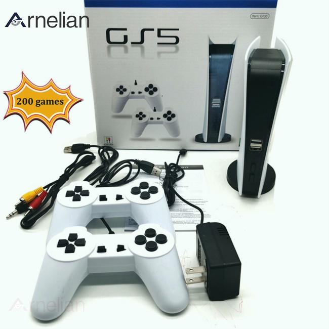 Arnelian 1 套懷舊復古遊戲機 P5 迷你電視電腦遊戲站 Gs5 有線 200 遊戲 | 蝦皮購物