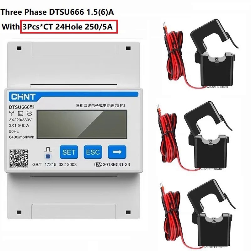 正泰 DDSU666 DTSU666 80A 導軌數字電壓表電流功率電能 KWH 表伏安 Modbus RS485 AC | 蝦皮購物