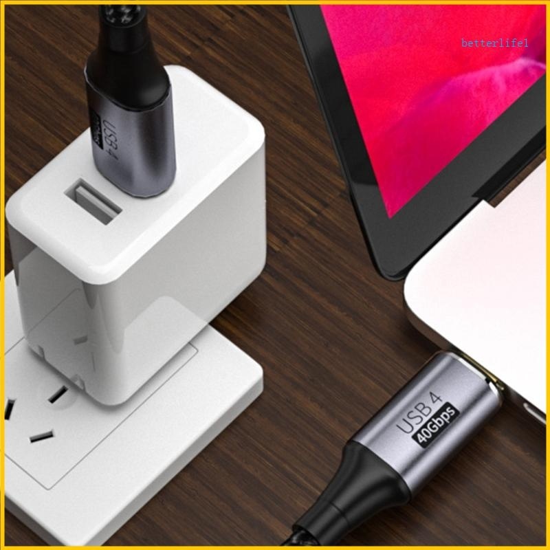 Btm USB 4 0 C 型電纜尼龍編織電纜 40G bps 數據同步 100W 快速充電 USB C 90 度電纜, | 蝦皮購物