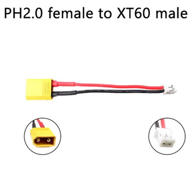 Ph2.0 轉 XT60 XT30 連接器公/母電纜 PH2.0-M XT60-F XT30-F 延長矽膠線,用於 RC | 蝦皮購物