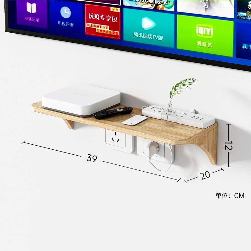 可開統編 免打孔實木 插座置物架 插座型充電置物架 牆壁置物架 投影儀置物架電視機頂盒路由器掛牆上床頭壁掛裝飾隔板 | 蝦皮購物