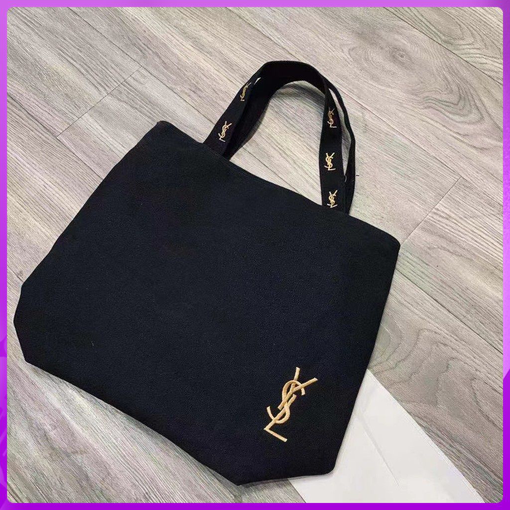 現貨秒殺YSL 雜誌附錄包 帆布包 手提袋 購物袋 托特包 金色刺繡 厚實挺包 手提包 附錄包 雜誌包 日雜贈品 | 蝦皮購物