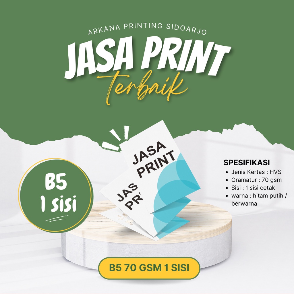 Hvs B5 70 gsm 1 面印刷服務 | 蝦皮購物