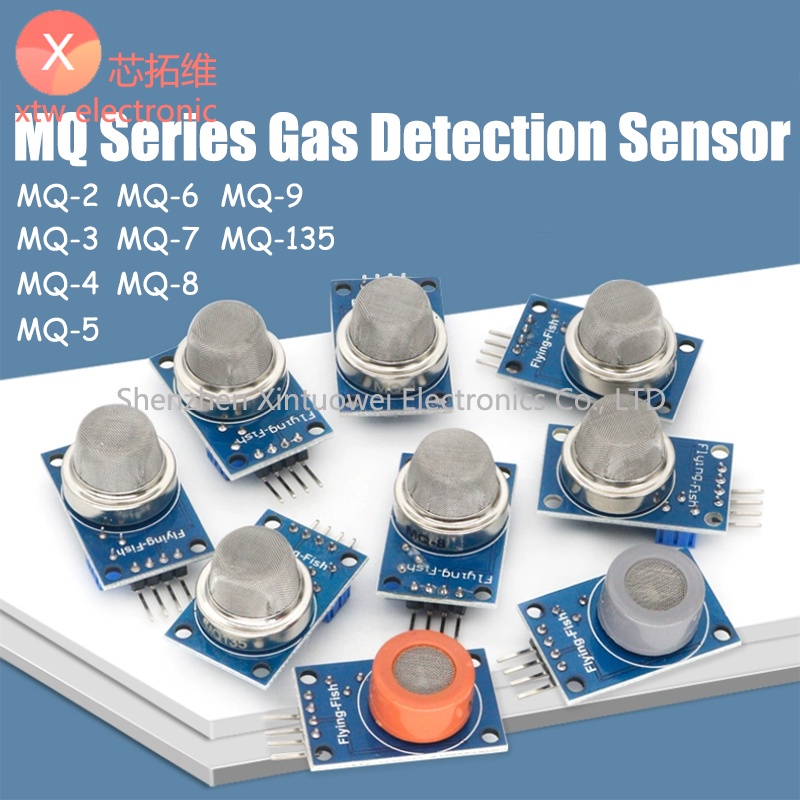 Mq 系列套件 MQ-2 MQ-3 MQ-4 MQ-5 MQ-6 MQ-7 MQ-8 MQ-9 MQ-135 氣體傳感器 | 蝦皮購物