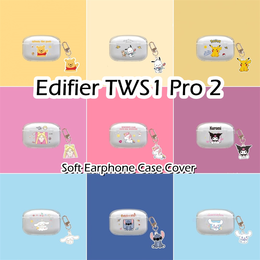 EDIFIER 現貨! 適用於漫步者 TWS1 Pro 2 Case 透明卡通軟矽膠耳機套外殼保護套 | 蝦皮購物