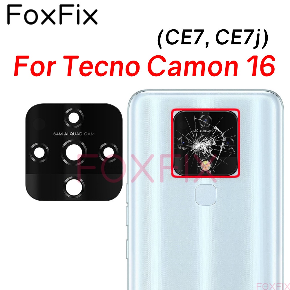 用於 Tecno Camon 16 CE7 CE7j 的後置攝像頭玻璃鏡頭更換帶不干膠貼紙 | 蝦皮購物