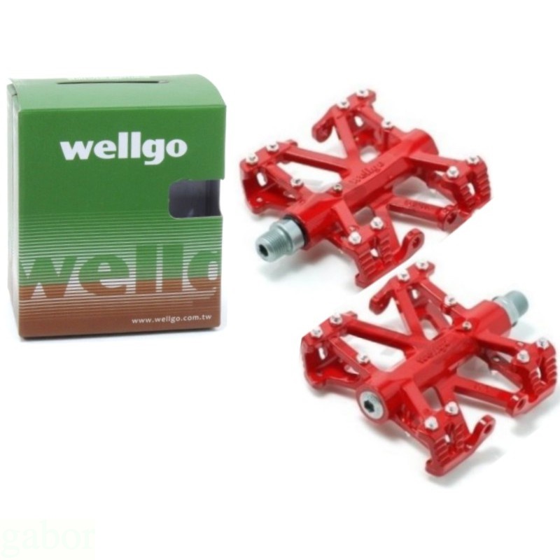 《67-7生活單車》WELLGO維格B I37B/下坡車/登山車大面積腳踏板(鎂合金)~B137紅色(比MG-1 棒) | 蝦皮購物