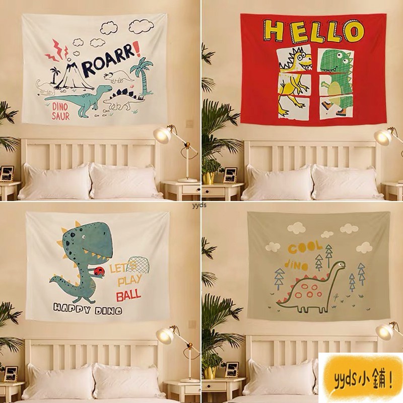 YYDS ins風掛布 日式卡通恐龍動漫 掛布 掛毯 掛畫 背景布 裝飾掛布 直播背景 房間裝飾 床頭墻布掛毯 | 蝦皮購物