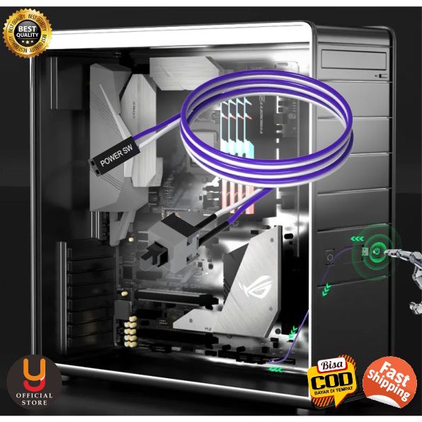 TOMBOL 電源開關按鈕復位電腦開關 PC CPU 主板 Mobo 露天機箱 | 蝦皮購物