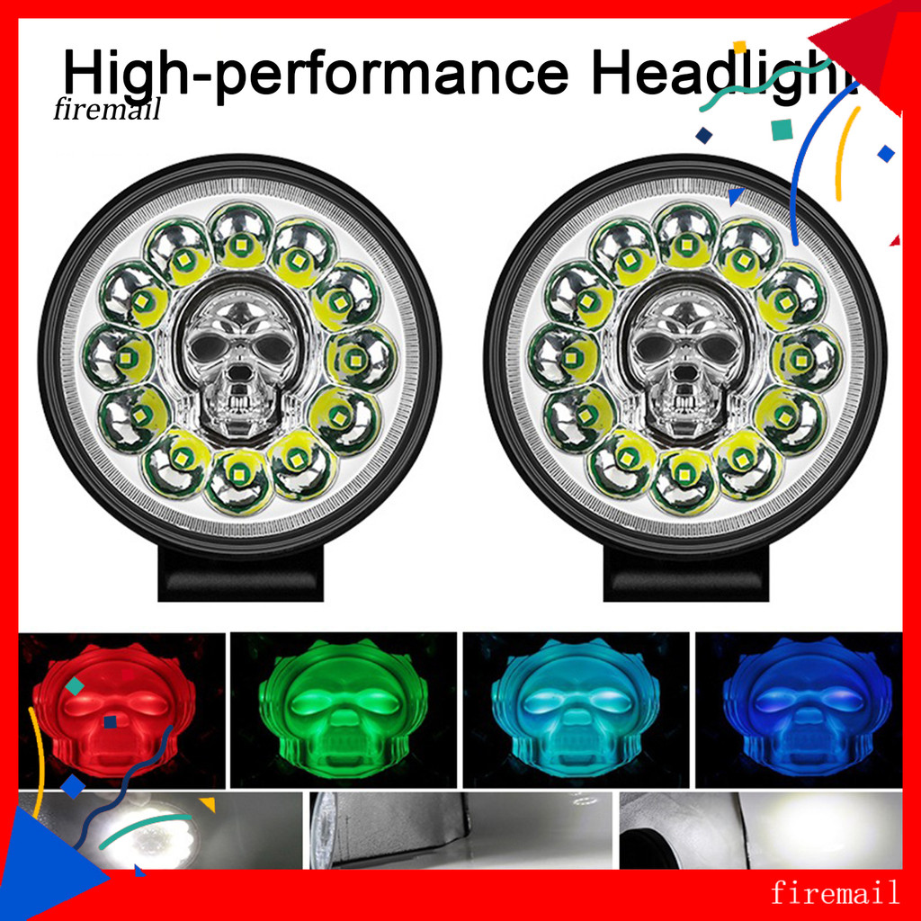 Frl 汽車 LED 工作燈 Big Vision Skull Circle Light 高級 LED 大燈,性能持久 | 蝦皮購物
