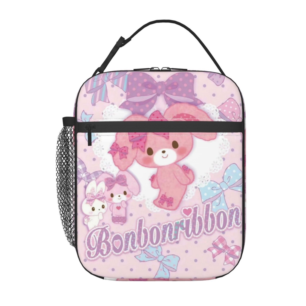 三麗鷗 Sanrio Bonbonribbon 便攜式手持式絕緣午餐袋中性可重複使用絕緣冷藏午餐袋 | 蝦皮購物